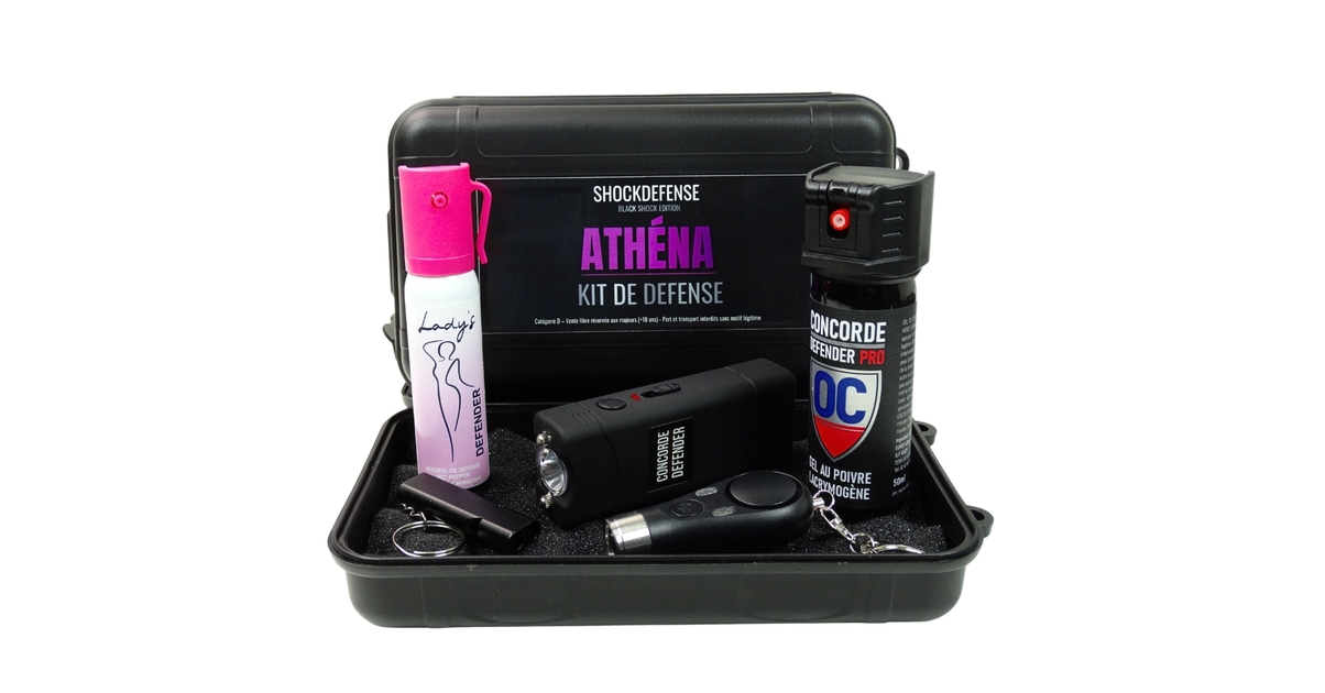 Kit Self Defense Femme Athéna : Pack Antiagression Légal