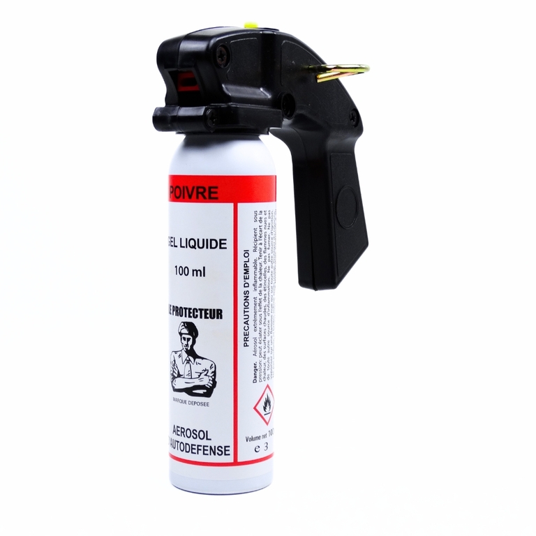 Extincteur lacrymogène gel poivre 100 ml - Bombe lacrymogène