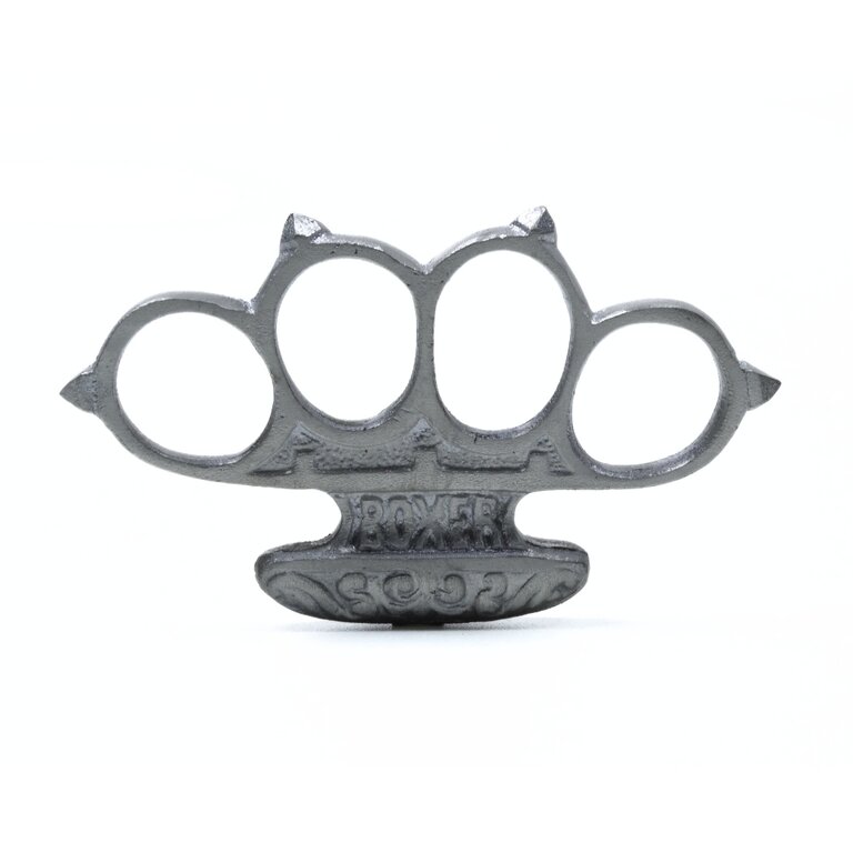 Poing américain boxer léger en aluminium légal et pas cher