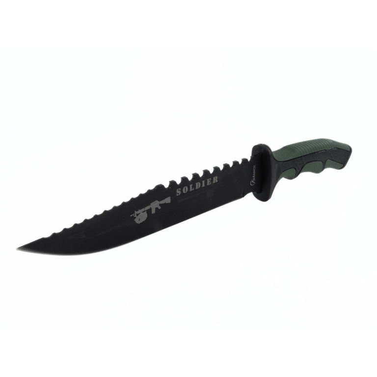 Poignard tactique Soldier lame scie 19 cm - Couteau de combat