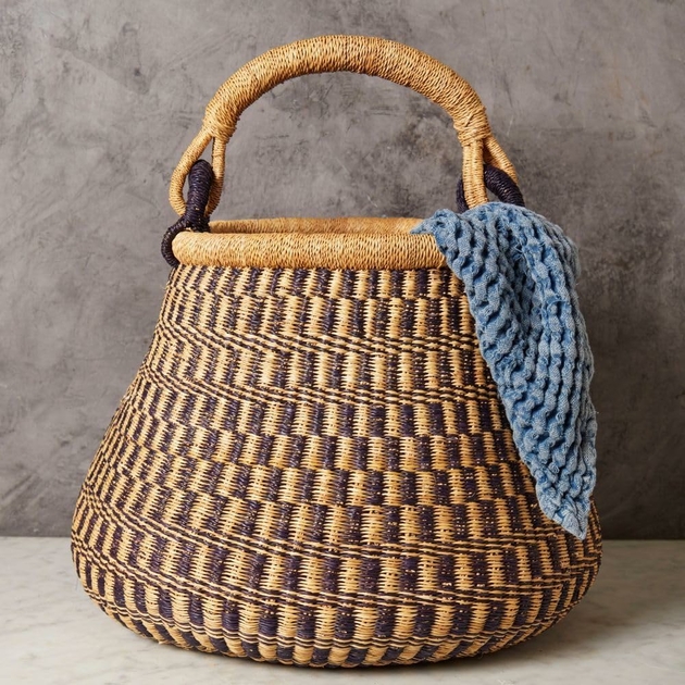 Bohemian Ghana Pot Baskets - Handcrafted Storage with African Charm