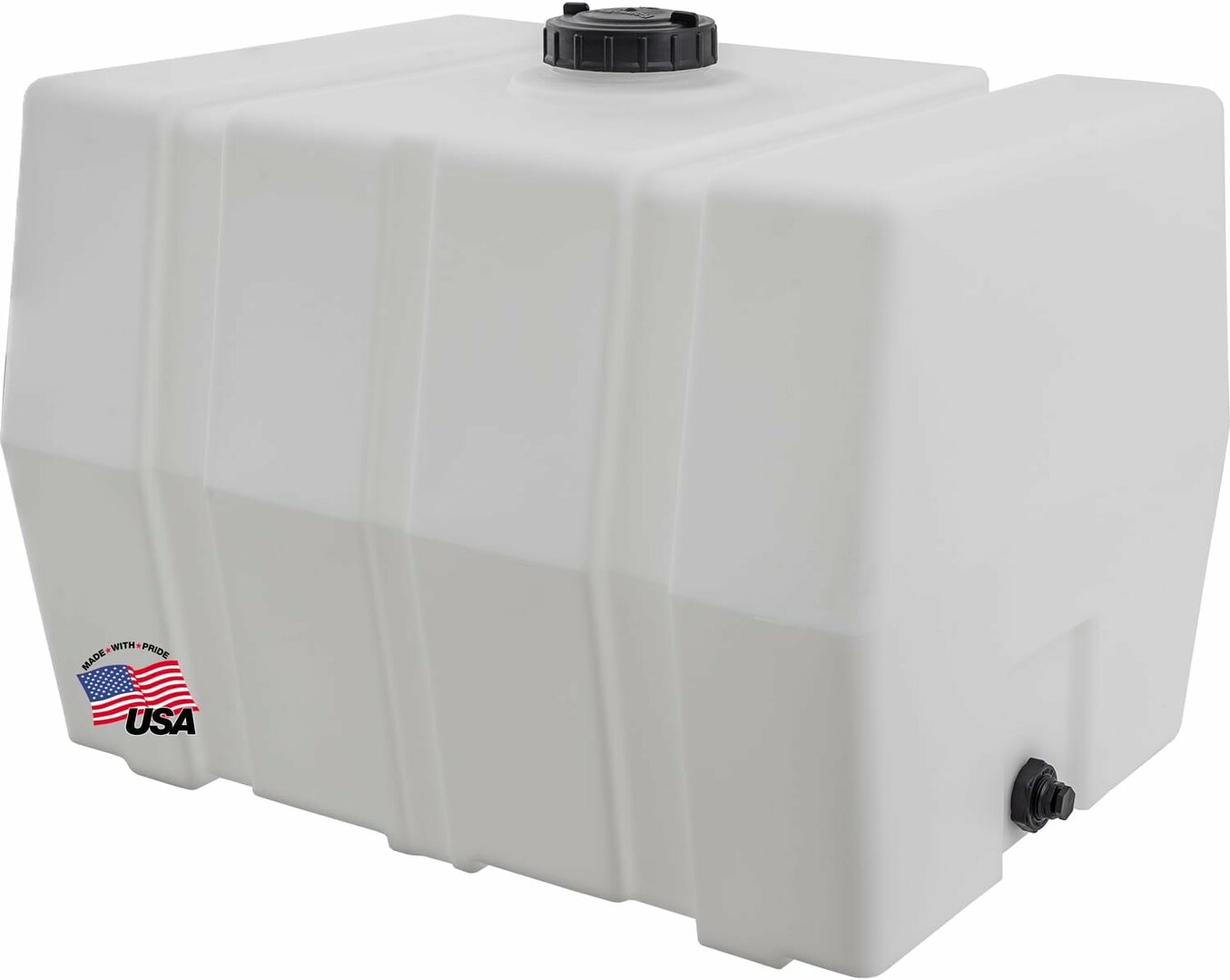 100 Gallon Water Tank Horizontal Square Made In The USA