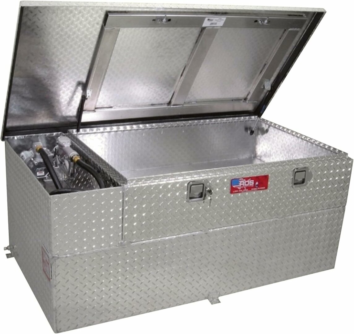RDS Transfer Fuel Tank Toolbox Combo + Fuel Transfer Pump 52-Gallon