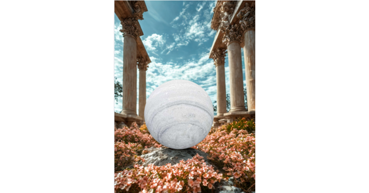 Sphère Décorative Ronde Marbre - Élégance et Sérénité