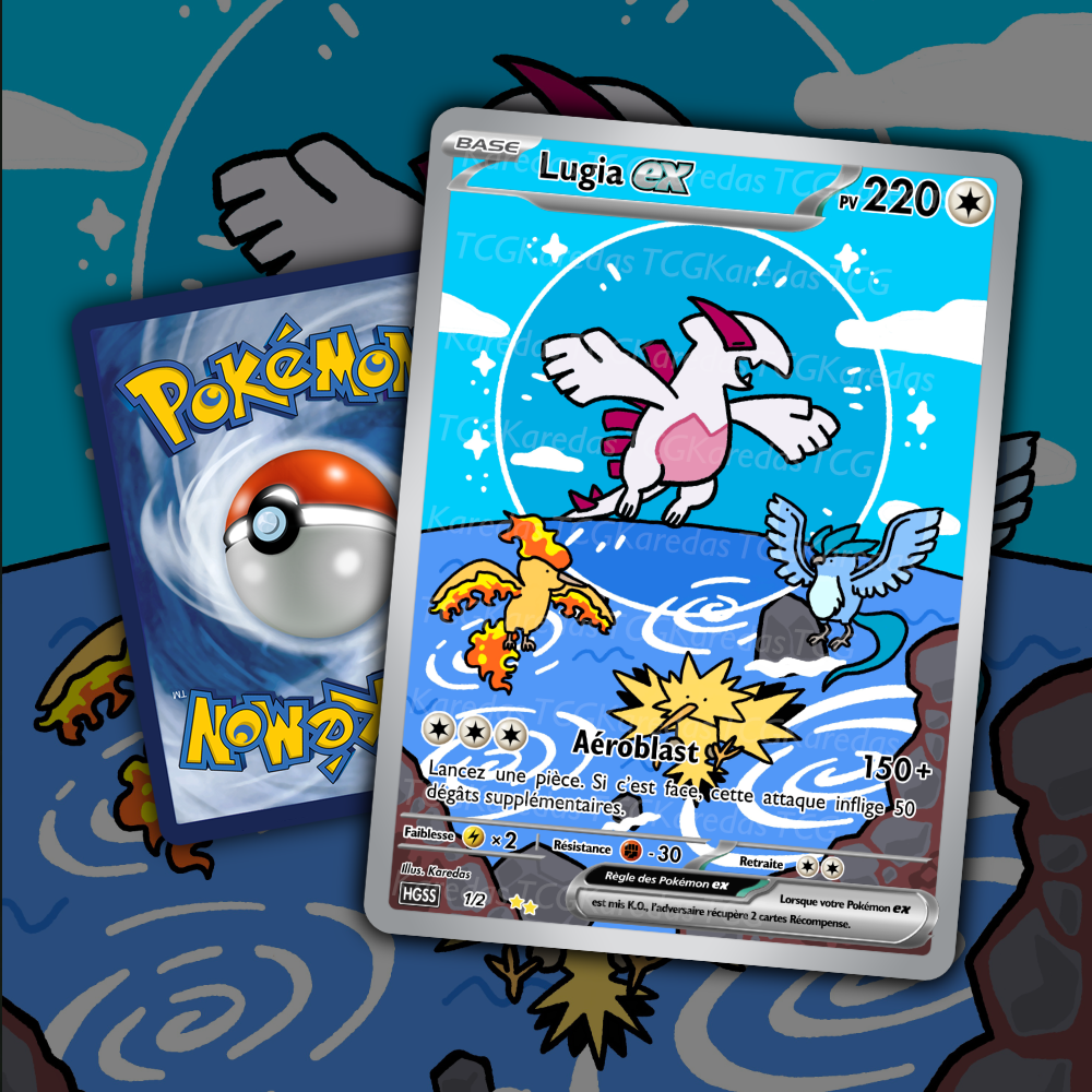 Lugia Shiny - Carte Pokémon Personnalisée