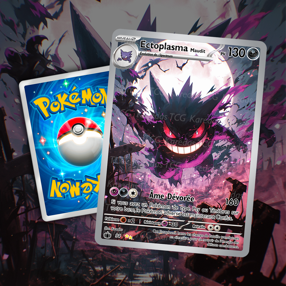 Ectoplasma Maudit - Carte Pokémon Personnalisée