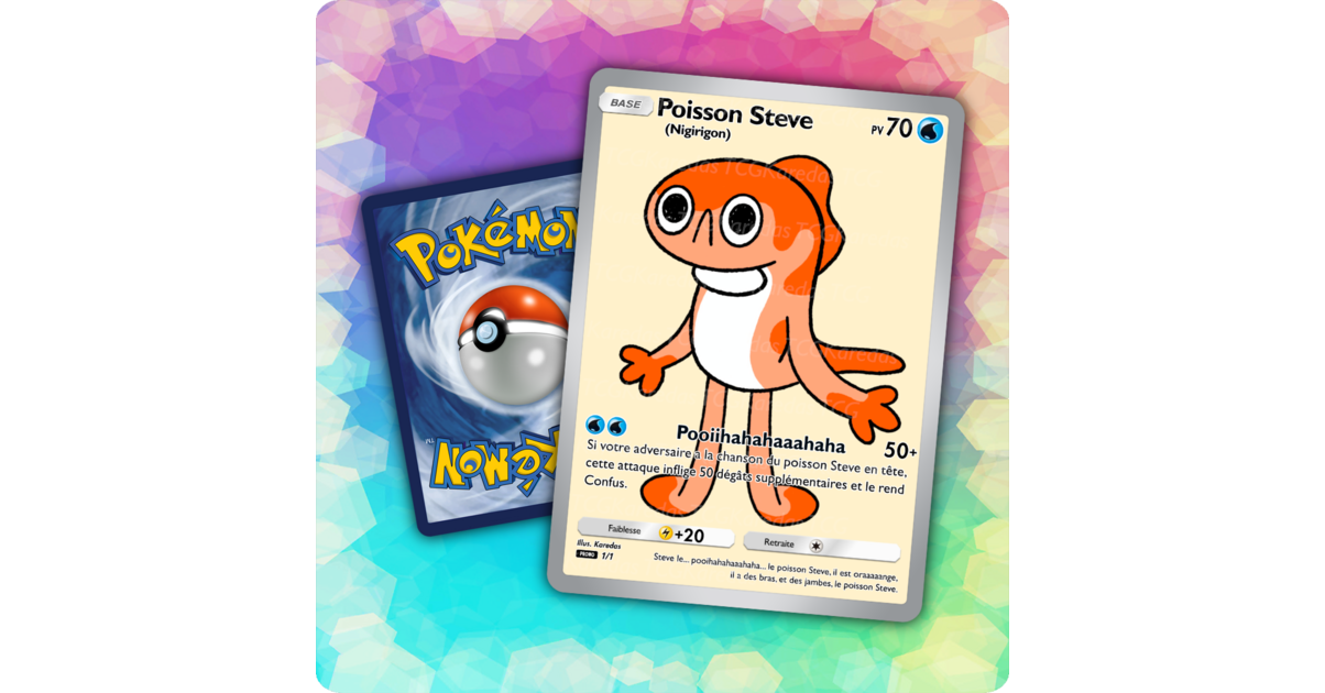 Poisson Steve - Carte Pokémon Personnalisée