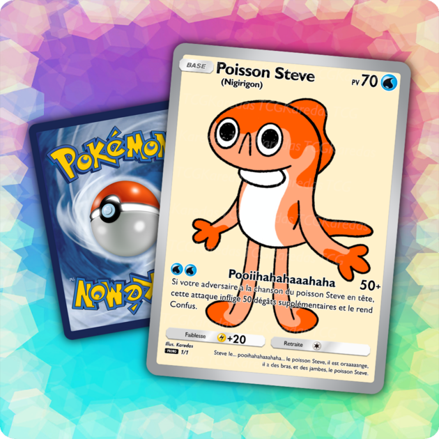 Poisson Steve - Carte Pokémon Personnalisée