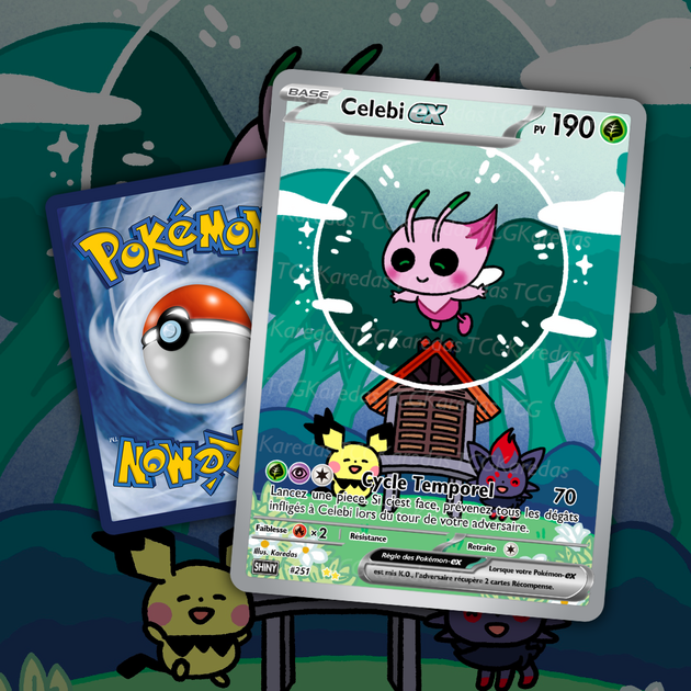 Celebi Shiny - Carte Pokémon Personnalisée