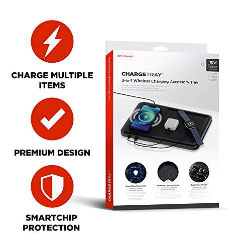 KeySmart ChargeTray Wireless Charging Tray - Valet Tray Charging ...