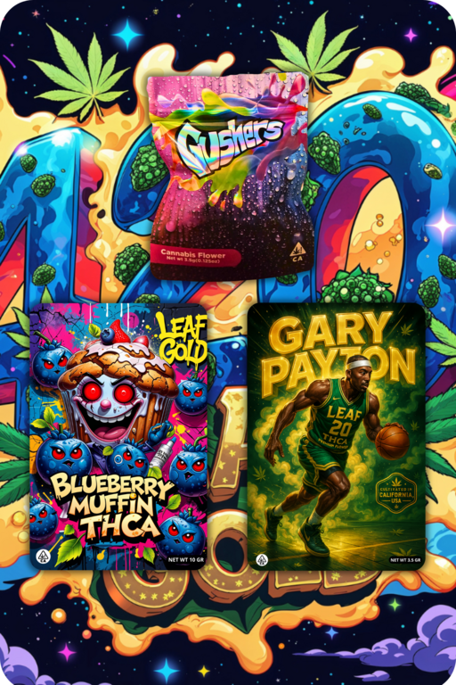 Combo 30g THCA - Gushers, Gary Payton & Blueberry Muffin - NOS PACKS ...