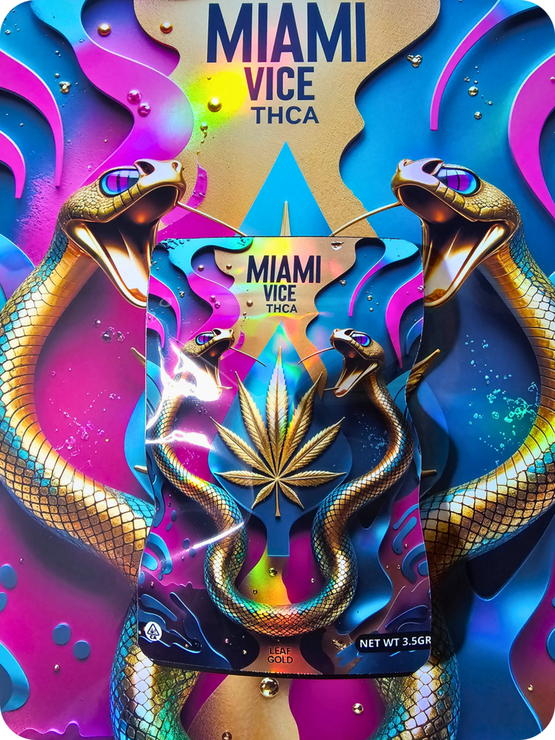 HASH MIAMI VICE THCA AAAA+ NATURELLE - FLEURS THCA - leaf-gold