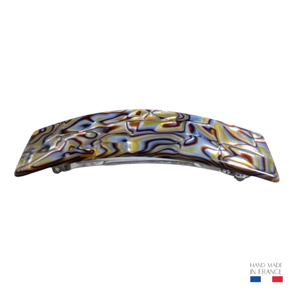 Maxi barrette Hortance Onyx ou Opéra - Fabrication Française