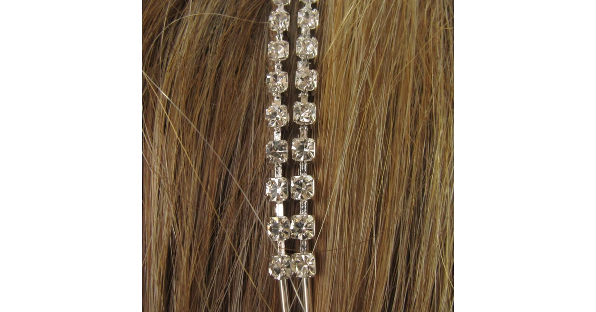 Serre-tête cheveux double strass