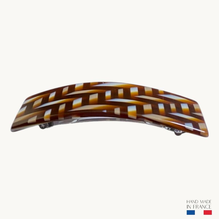 Maxi barrette Hortance Onyx ou Opéra - Fabrication Française