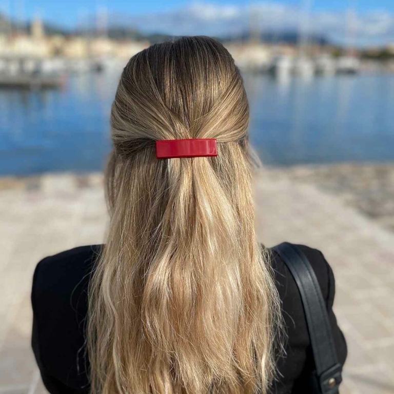 Barrette à cheveux rouge Anne - Barrettes Classiques FAIT MAIN ...