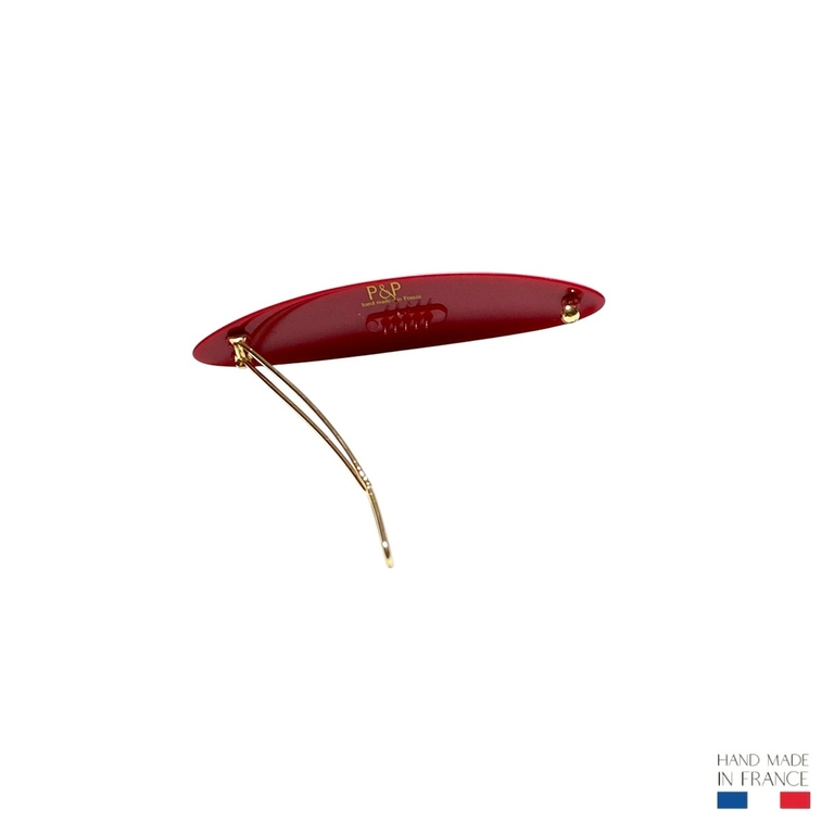 Barrette à cheveux rouge Clémence - Barrettes Classiques FAIT MAIN ...