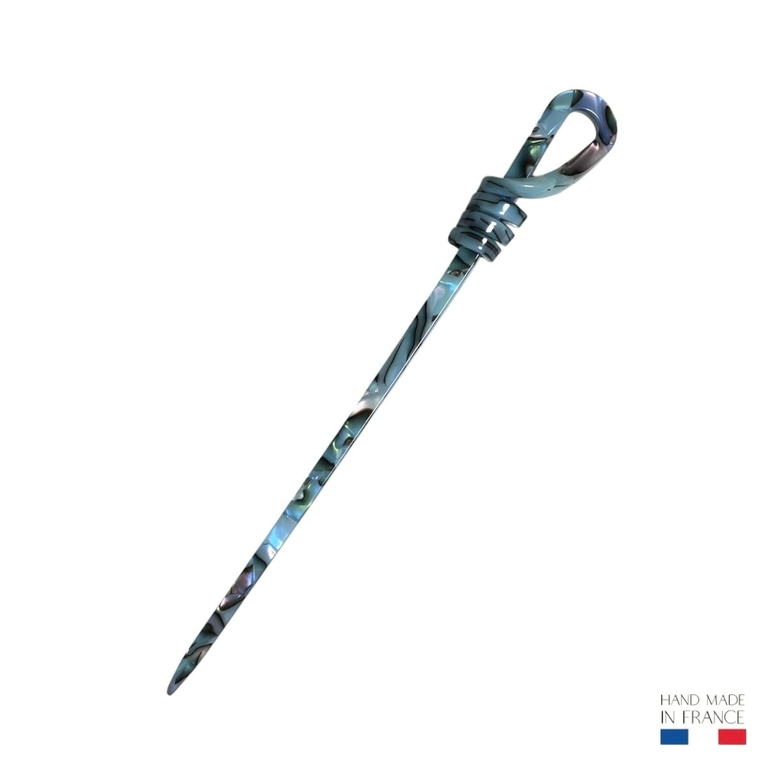 Pic à cheveux boucle torsadée 17,5 cm - Pics à cheveux en acétate de ...