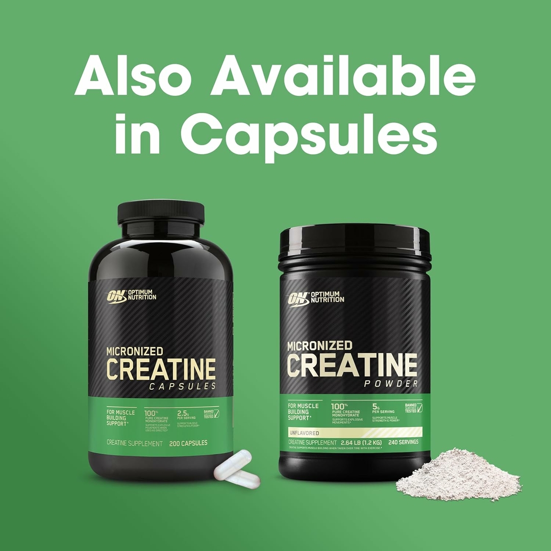Optimum Nutrition Micronized Creatine Monohydrate Powder, Unflavored