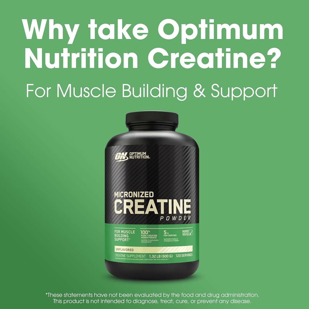 Optimum Nutrition Micronized Creatine Monohydrate Powder, Unflavored
