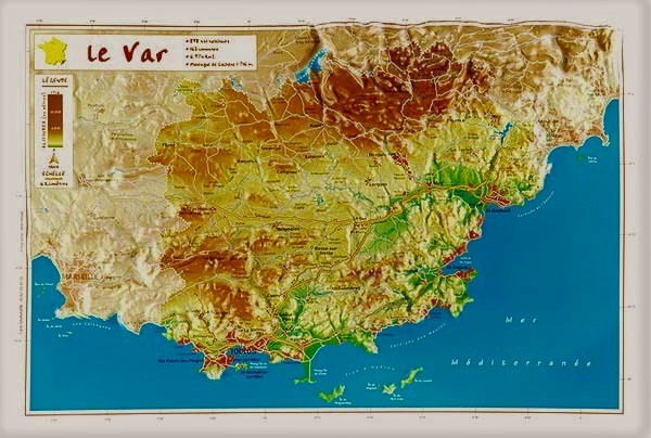 Carte en relief du Var - GeoRelief
