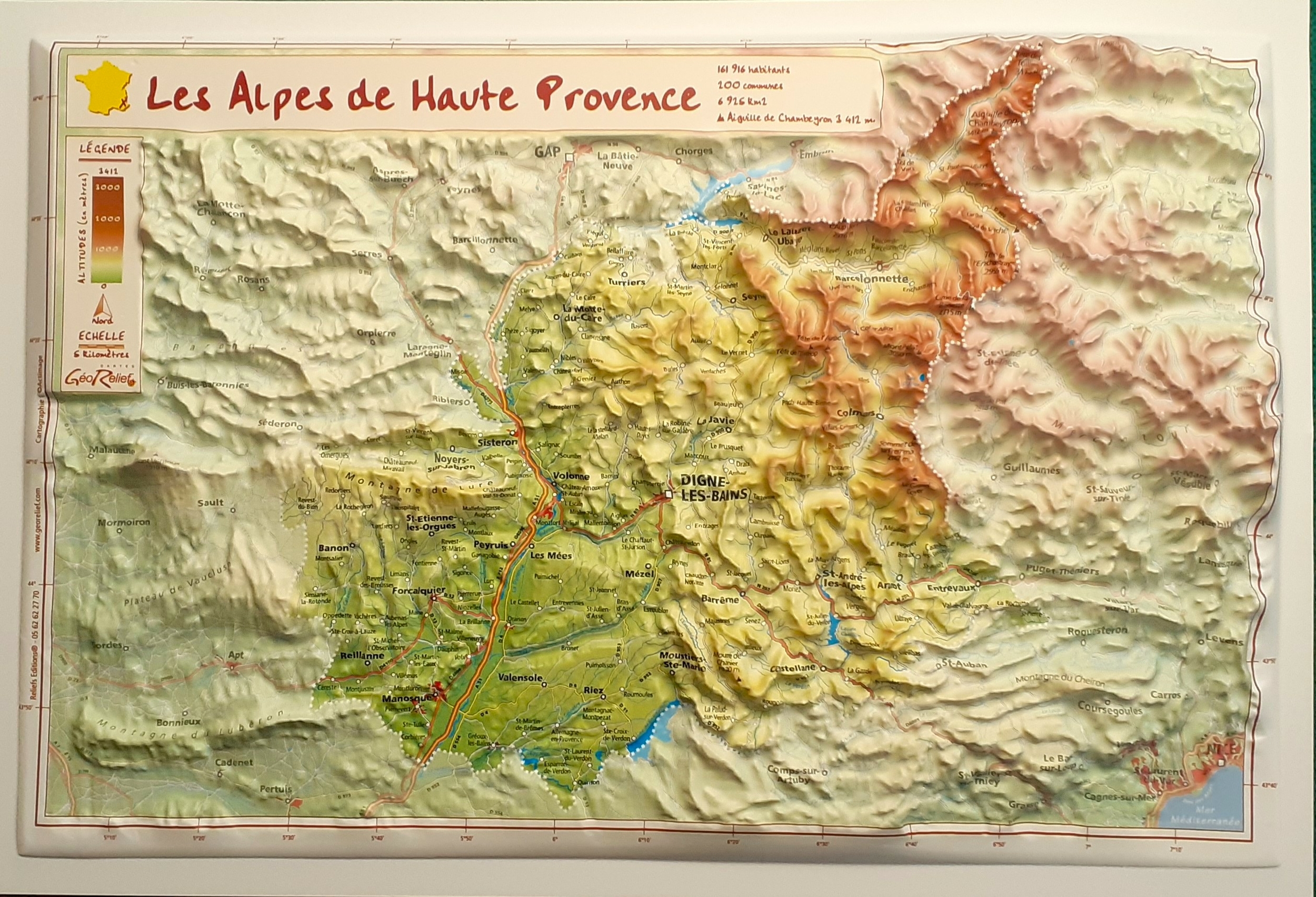 Le Massif des Alpes en relief - GéoRelief