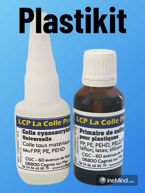 Collage polyoléfine LCP LACOLLEPRO : colle cyanoacrylate et primaire