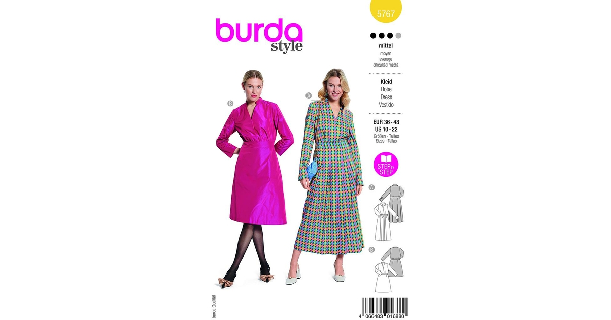 Patron Burda 5767 - Robes intemporelles - Patron de couture/Patron ...