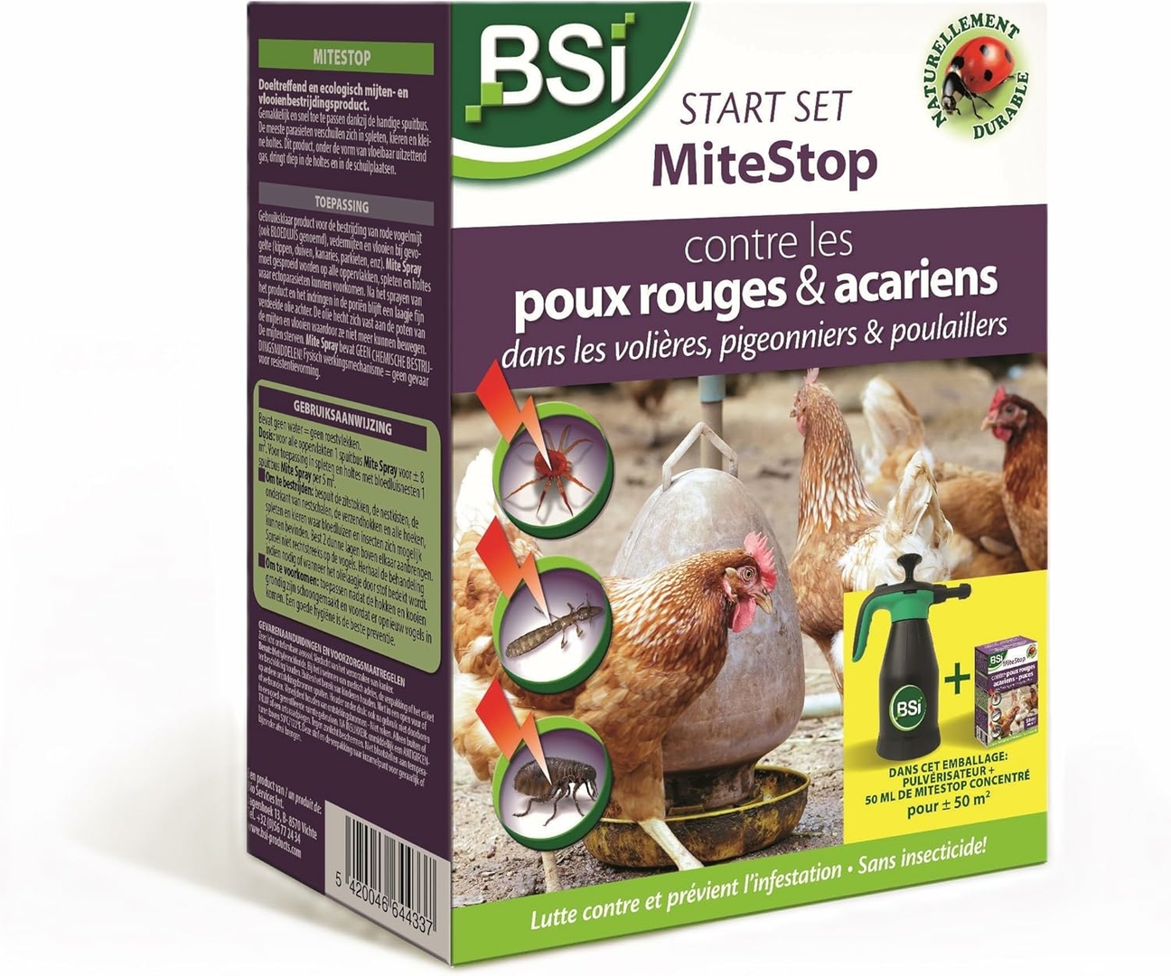 BSI - Start Set Mite Stop - Kit Contre Les Poux Rouges - Combat Et ...