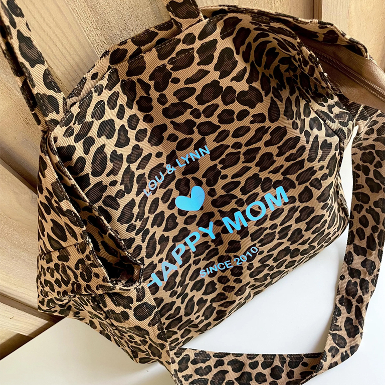Sac cabas léopard personnalisé fluo – Grand cabas pratique et tendance