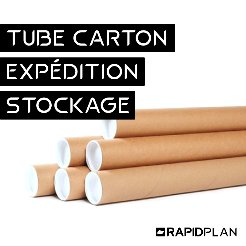Tube carton expédition stockage