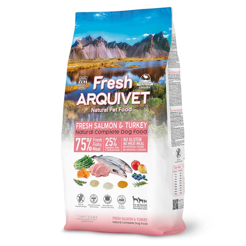 Arquivet Fresh Saumon & Dinde – Croquettes Semi-humides