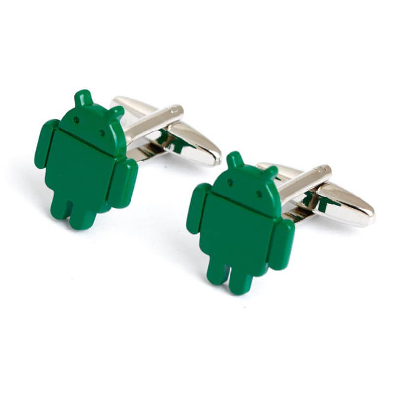 Boutons de manchette Bugdroid - Le robot Android en accessoire élégant ...