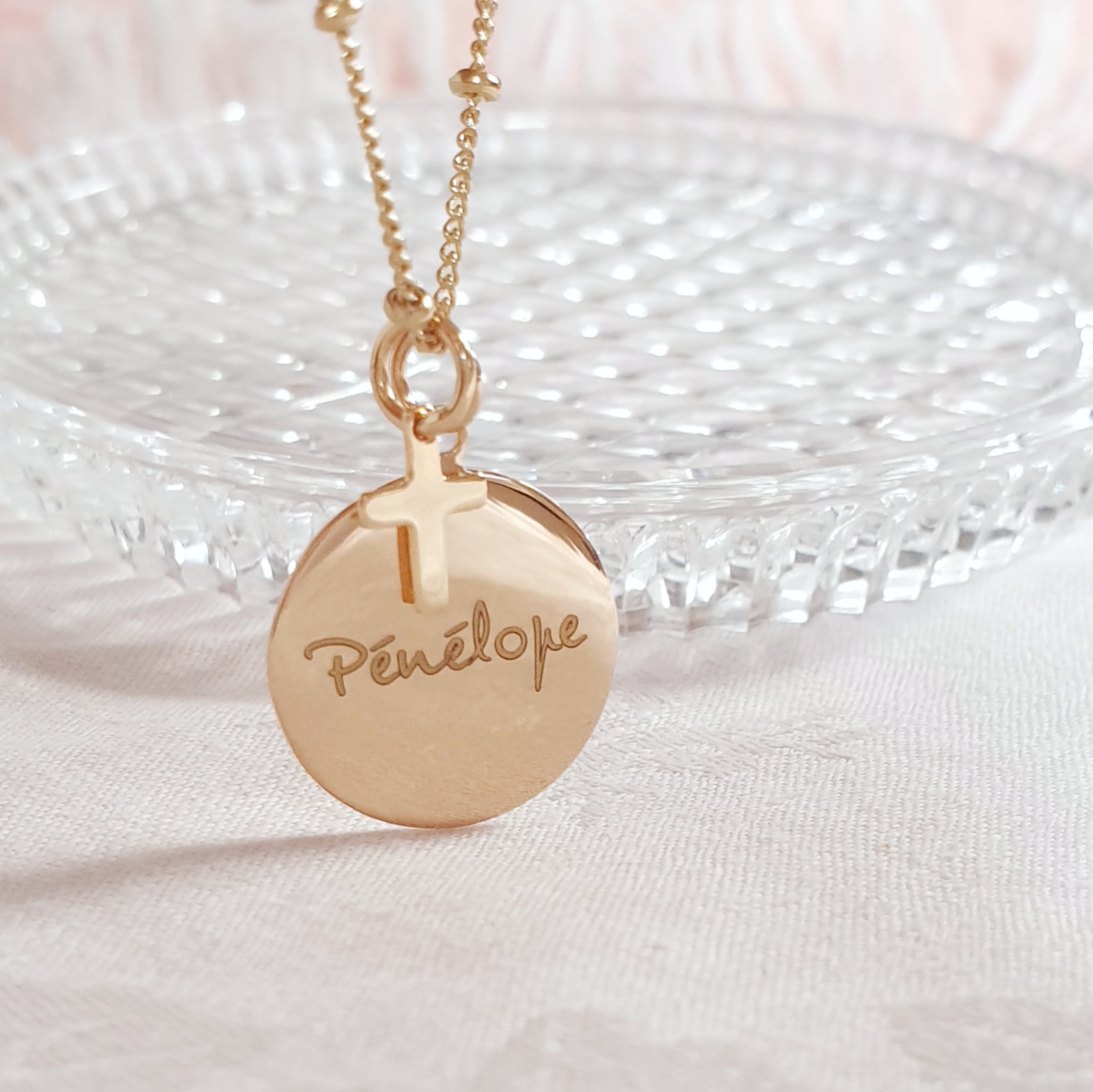 Bijoux personnalisés religieux pour baptême, communion...