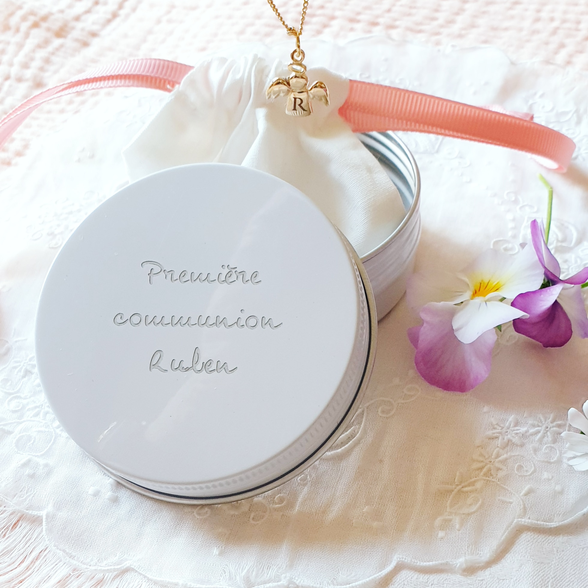 Bijoux personnalisés religieux pour baptême, communion...