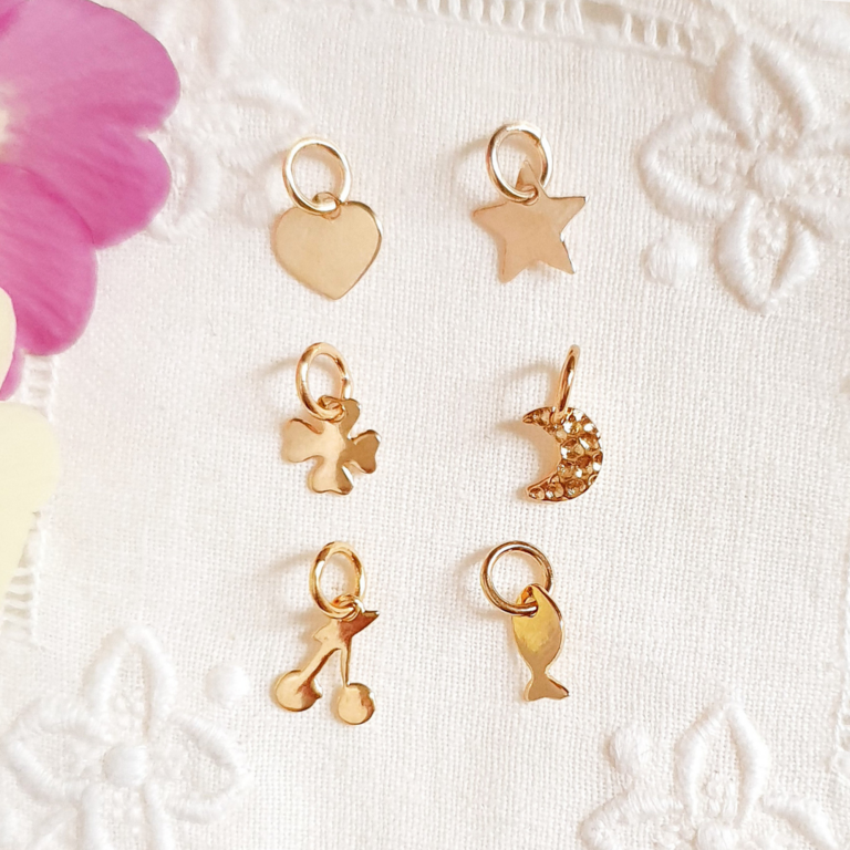 MINIS CHARMS pour collier fille or argent - Bijoux fille