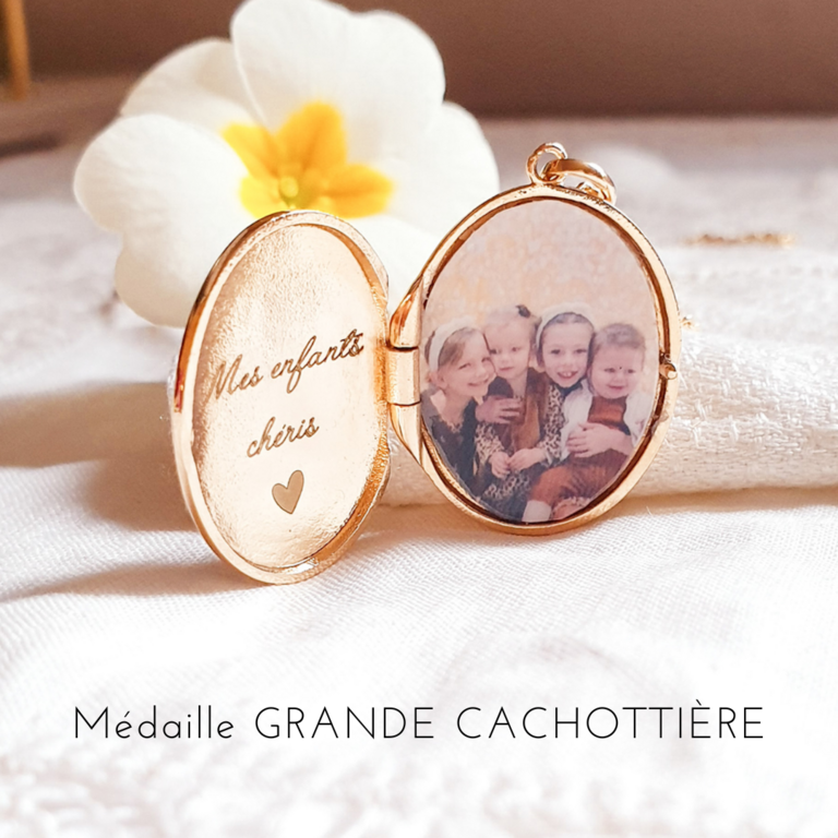 Pendentif médaillon avec photo - ROSA LA BRUNE