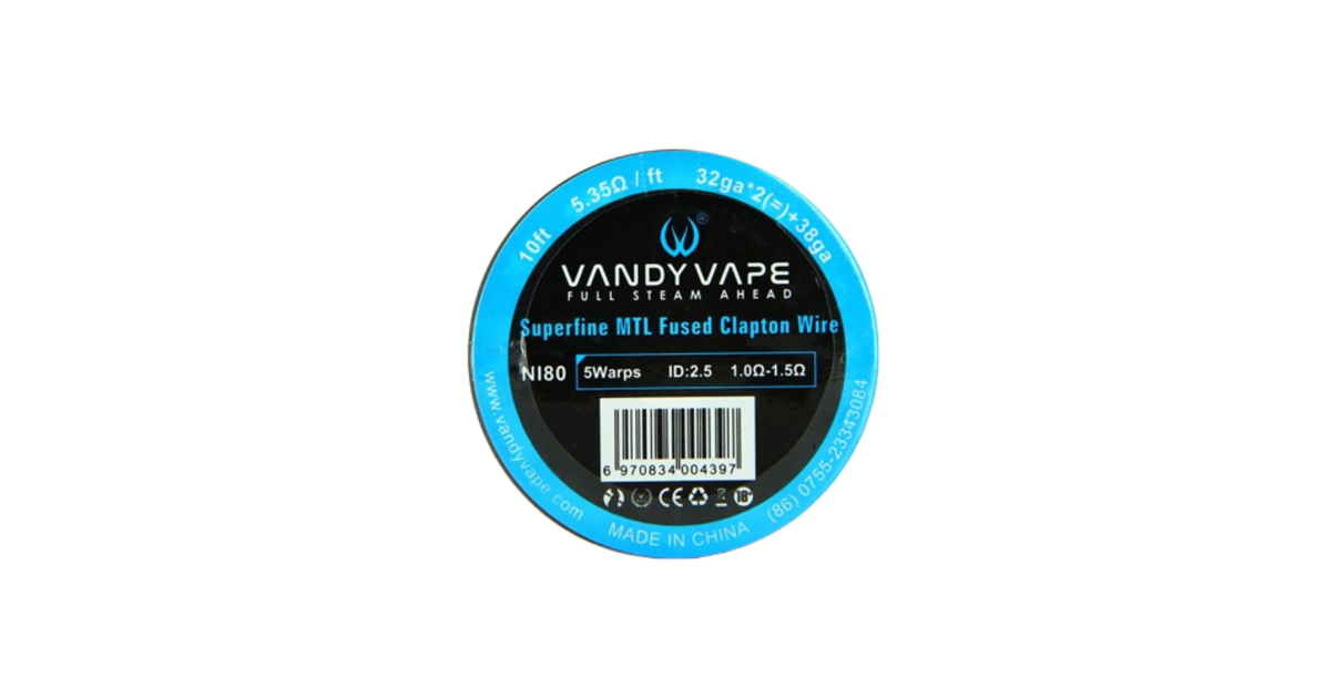 Superfine MTL Fused Clapton Wire 2x32G 38G Vandy Vape - Accessoires ...