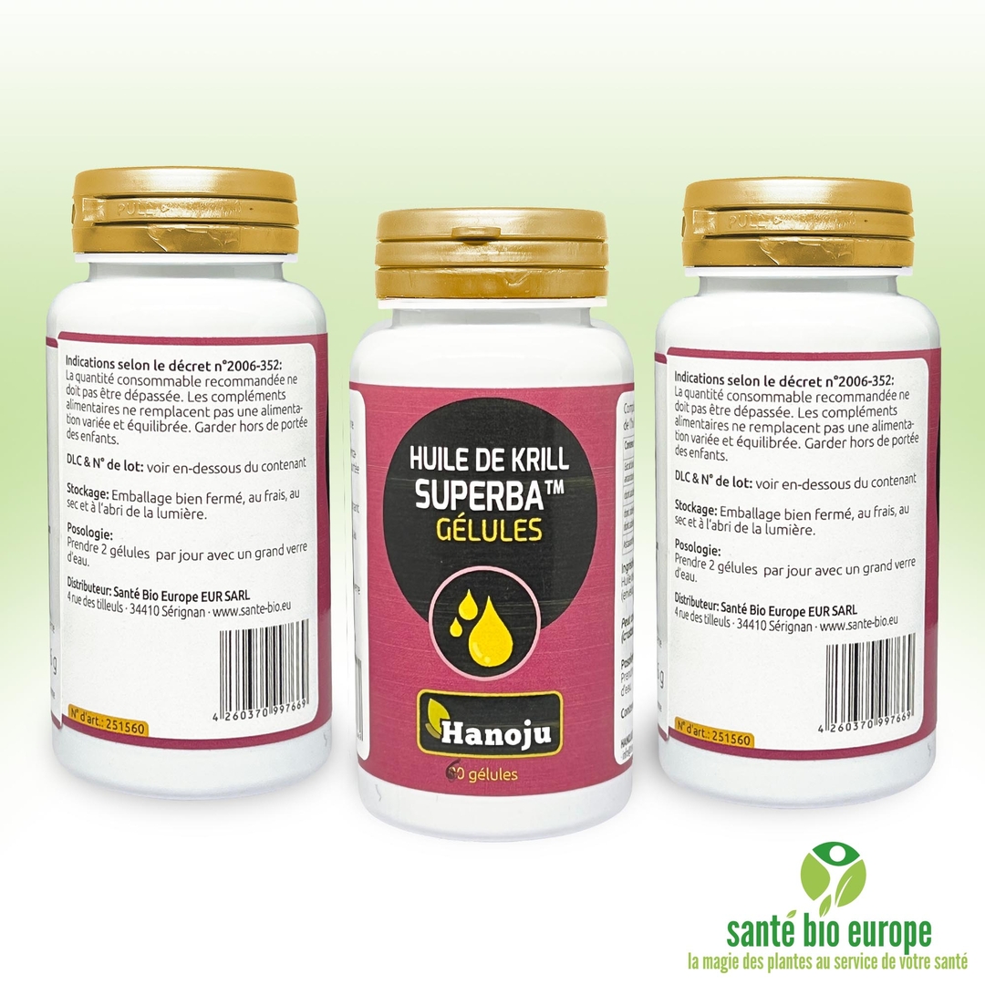 Huile de Krill - Superba TM - 60 gélules - 596 mg - Bio