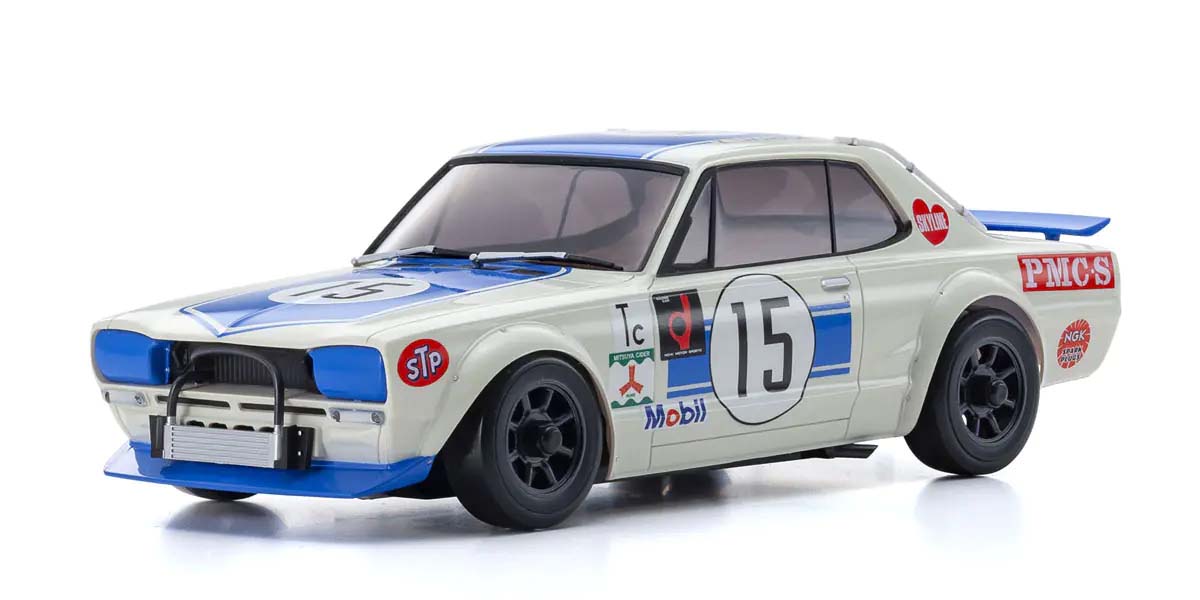 KYOSHO Autoscale Mini-Z Skyline 2000GT-R KPCG10 Racing'72 Blue No.15 ...