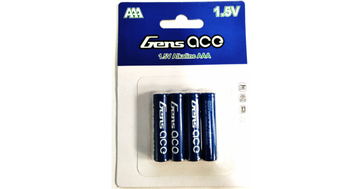 GENS ACE Pile AAA Alacaline 1.5v - blister de 4 , GE0-AA - Batteries ...