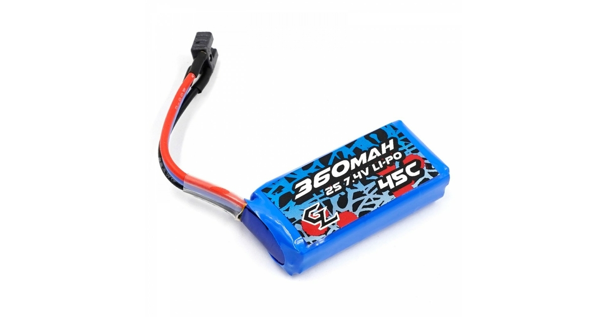 GL RACING Accus Lipo 2s-360mAh avec connecteur haut de gamme, GBY003-GL ...