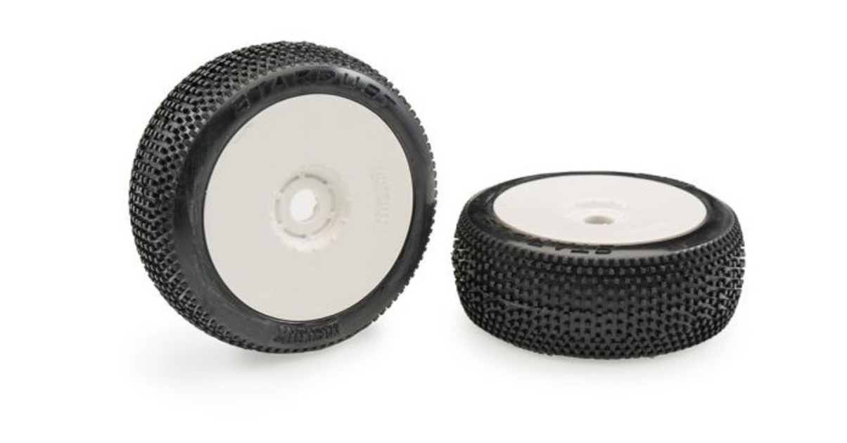 MATRIX Pneus Buggy 1:8 Stardust Soft (2) jantes blanches, M.STAS-GL ...