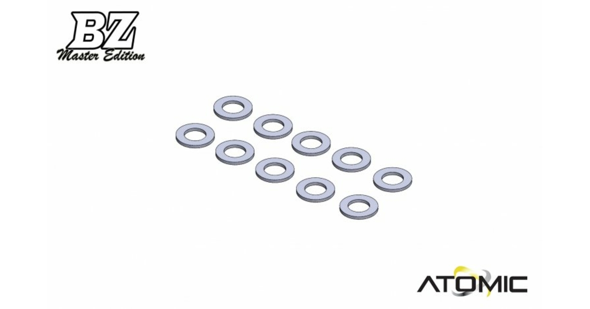ATOMIC BZ MASTER Front Lower Arm Shim (0.3mm-Caster) (10 pcs), BZM-25 ...