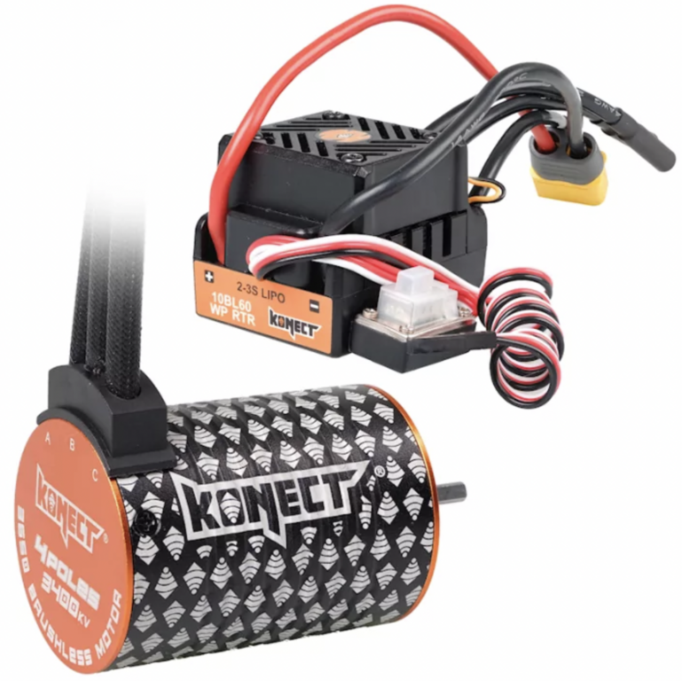 KONECT COMBO BRUSHLESS 60Amp WP + moteur 4P 3650SL 3800Kv, KN-COMBO-D3 - Moteur / Variateur ...