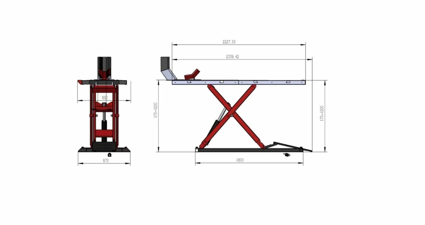 Table Élévatrice Moto 1000 kg Hydraulique | Levage Sans Effort