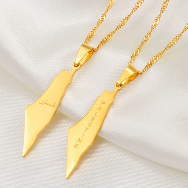 Bijoux Palestine Pendentif - Élégance dorée|ShopPalestine