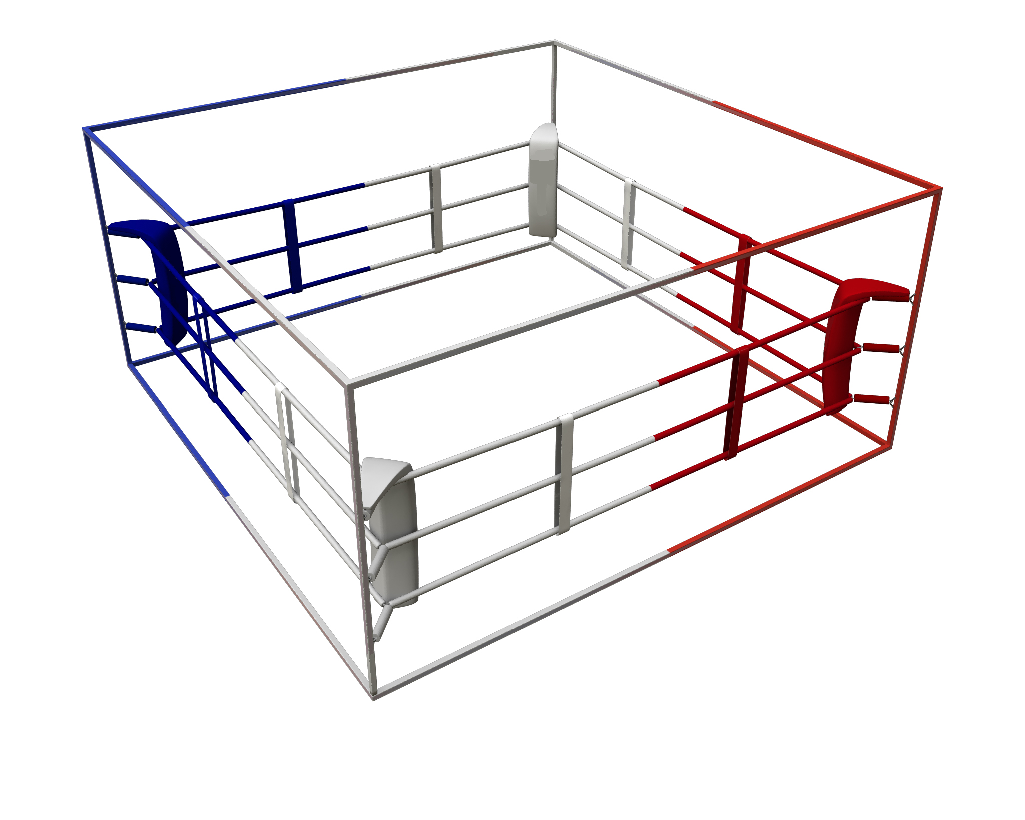 Ring de boxe, sol et autoporté, competition et pliable