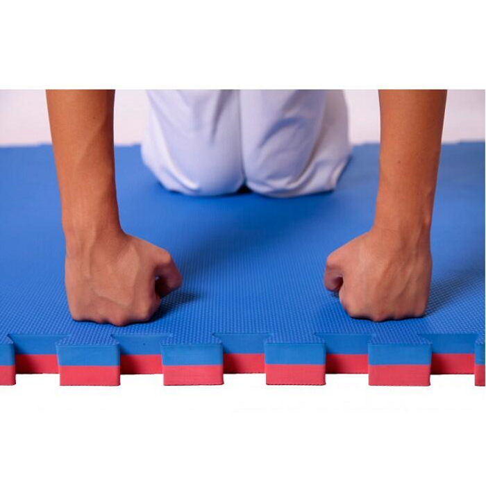 Tatamis puzzle 2 cm Rouge - Bleu motif T - lecoinduring