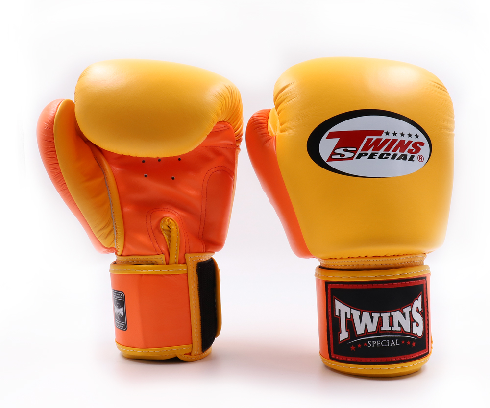 Gants de boxe Twins Orange et Jaune - le coin du ring